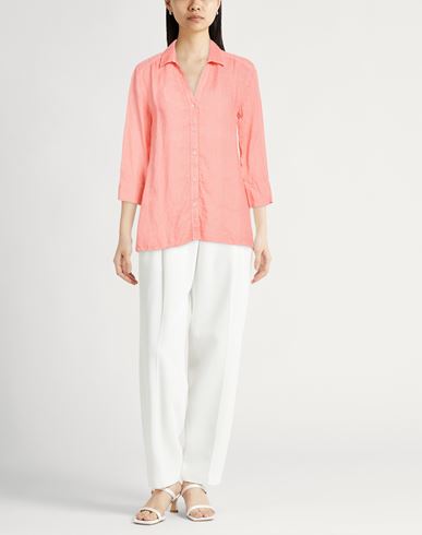 120% LINO Shirt in Linen with Gathered Details